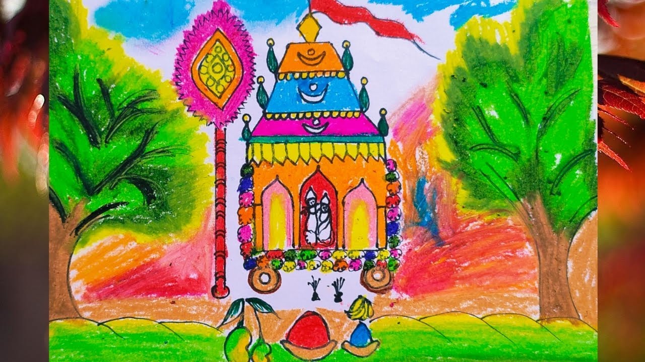 Happy Dola purnima/ ହାପି ଦୋଳ ପୂର୍ଣ୍ଣିମା / simple drawing for beginners ...