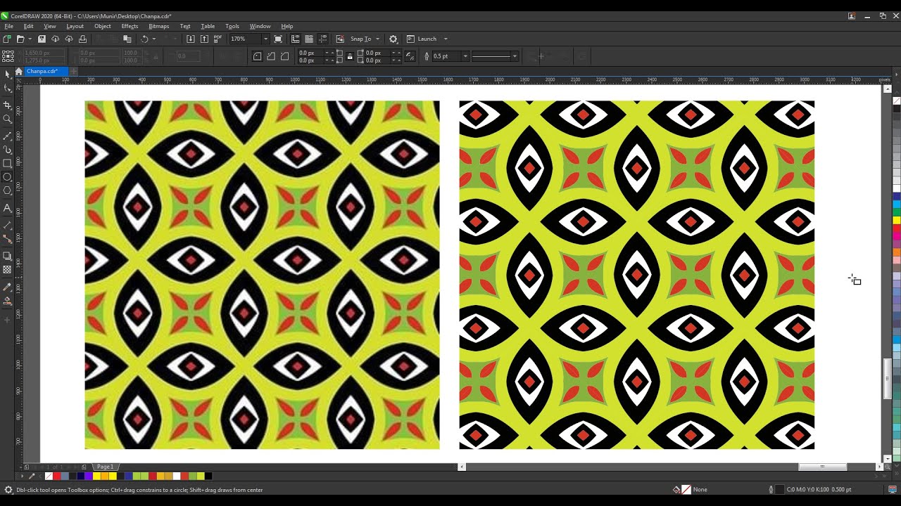 How to create repeated fabric design in coreldraw | Coreldraw tutroial ...