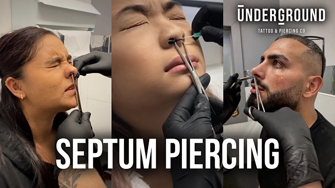 Is it painful? 👀 SEPTUM PIERCING Videos Compilation - YouTube