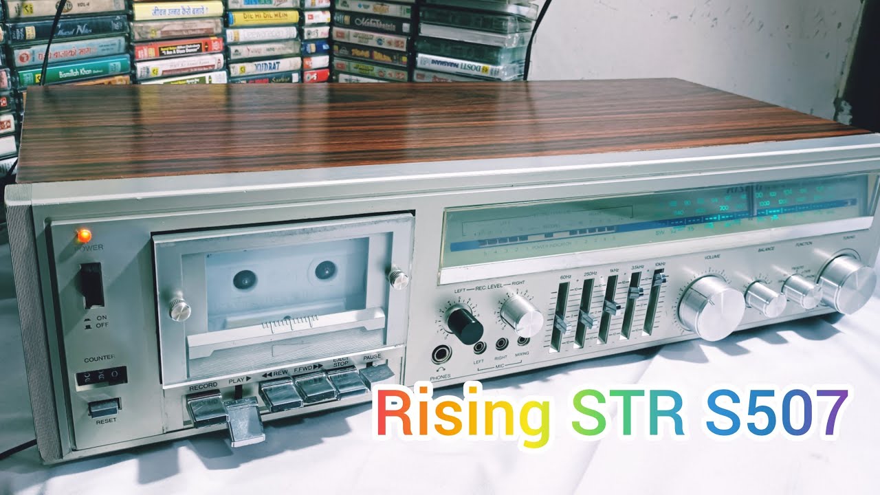 vintage antique Rising STR S507 classical stereo amplifier deck 3 band ...