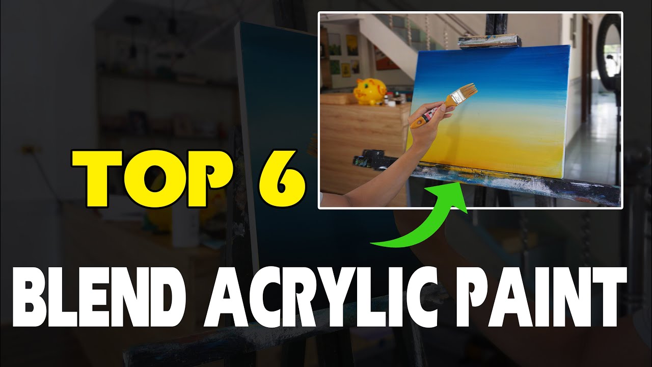 6 How to Blend With Acrylics / Gradient / XL Art - YouTube