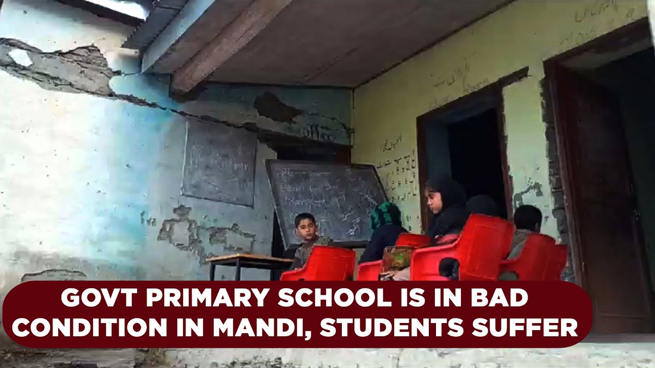 Govt primary school is in bad condition in Mandi, students suffer - YouTube