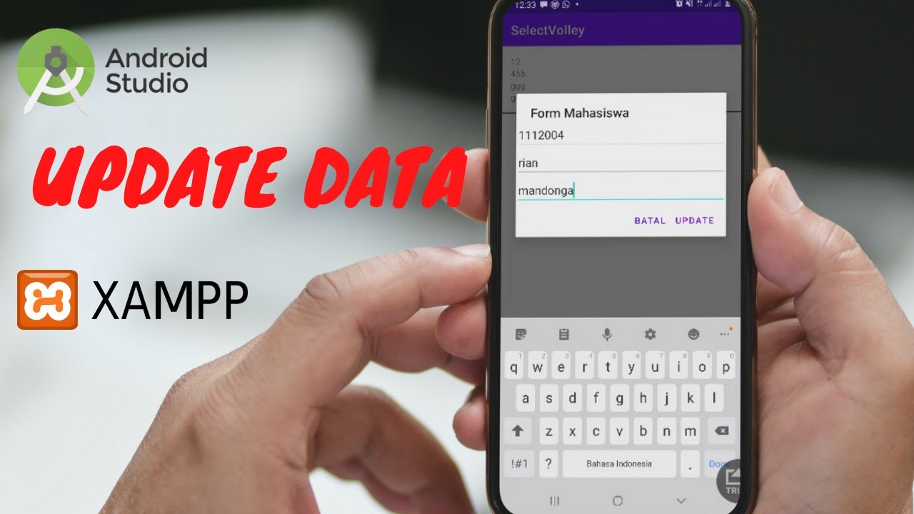 Mengubah atau Update Database MySQL Android Studio Java - YouTube