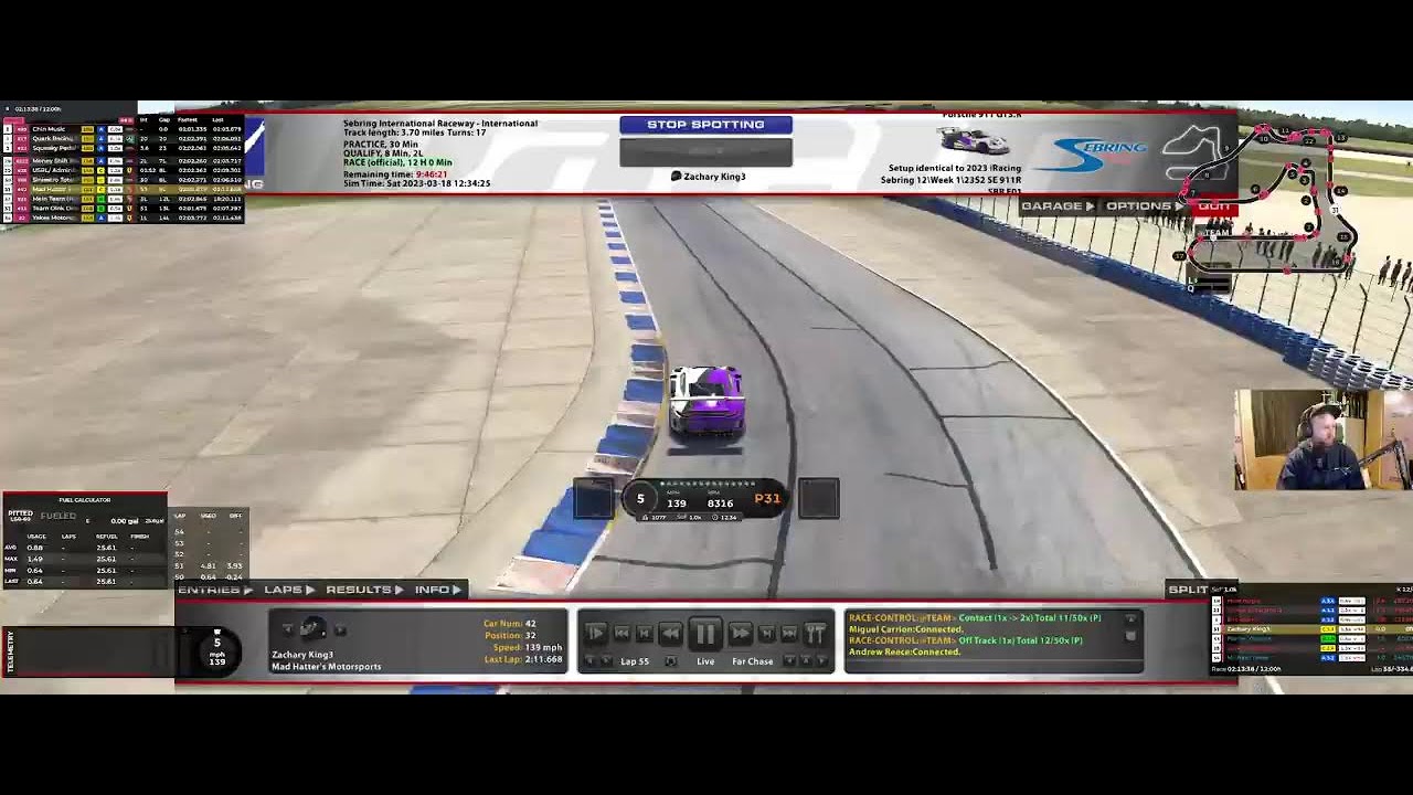 iRacing - 12 hours of Sebring part 2 - YouTube