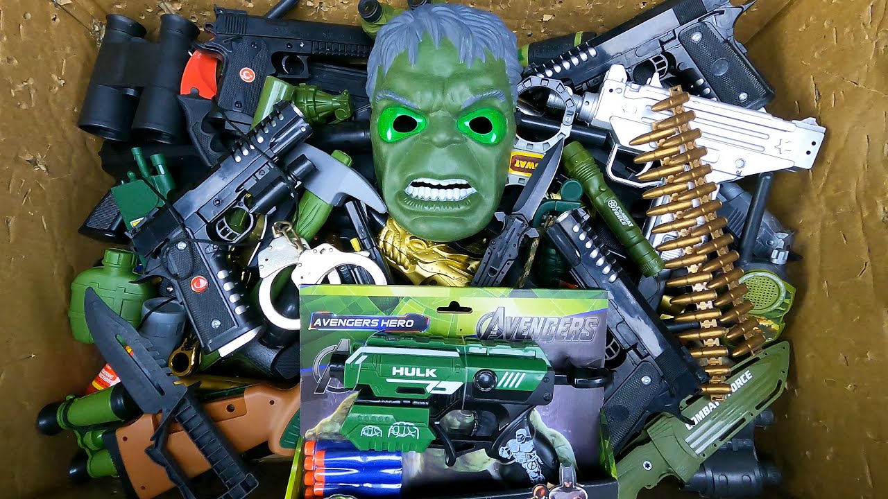 The Hulk Mask And The New Hulk Weapon, A Box Of Toy Guns Legendary ...