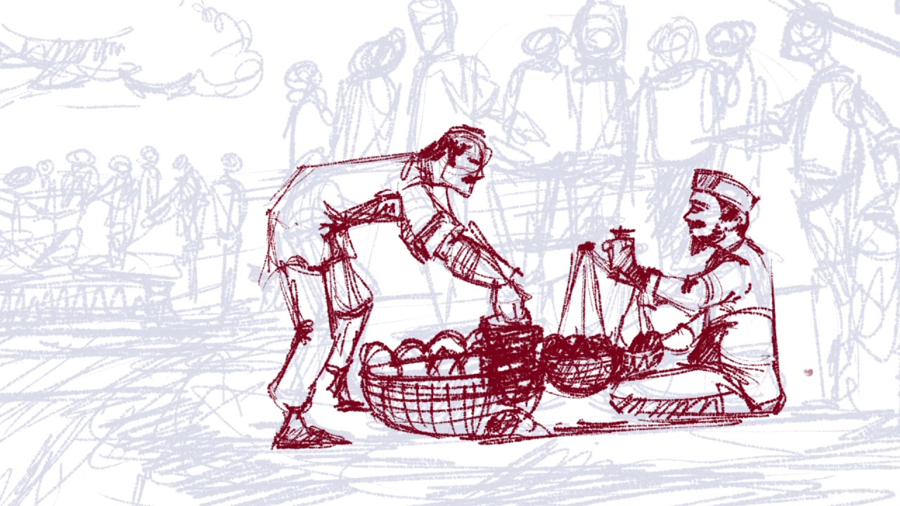 Memory Drawing /Esy way Draw Vegetables Market /Gesture Drawing - YouTube