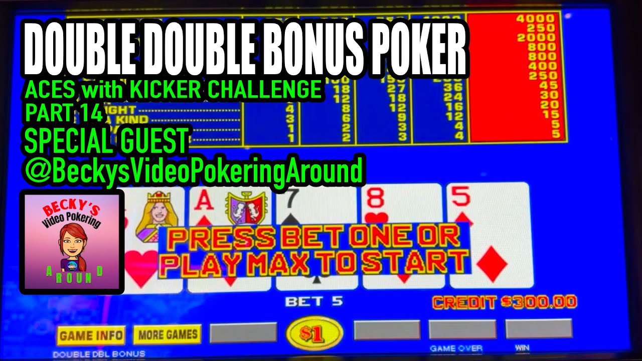 DOUBLE DOUBLE BONUS POKER w/ @Beckysvideopokeringaround - Pt 14 Aces ...