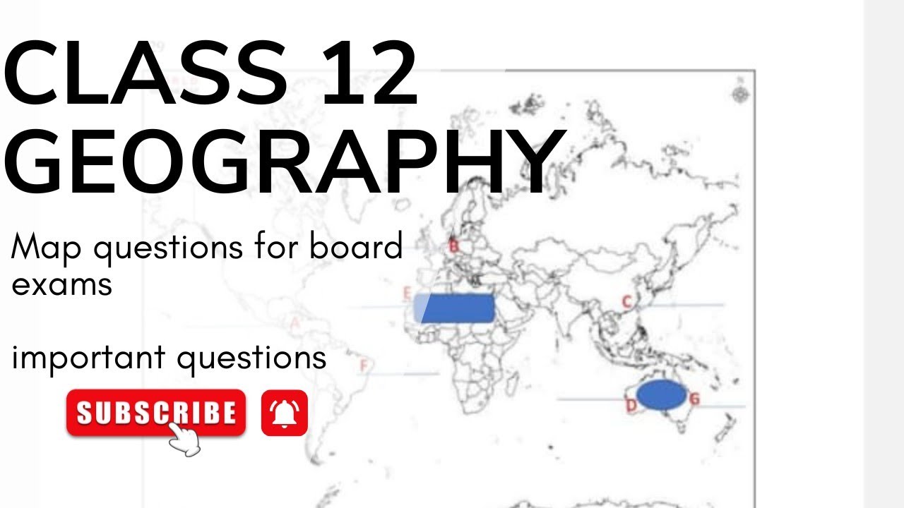 Maps for class 12 board exam // PYQs - YouTube