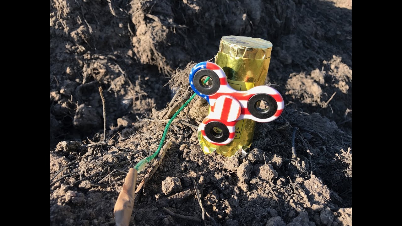 Fidget Spinner Destroyed by a Gold Firework - YouTube