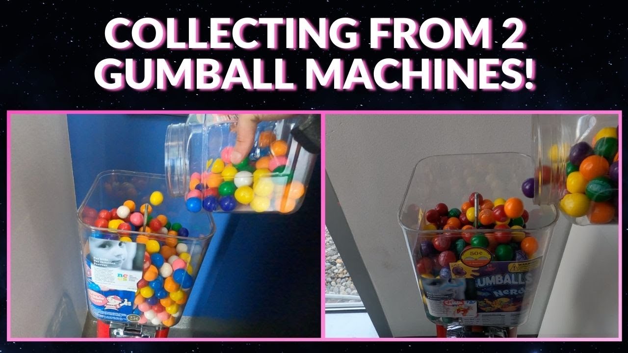 Collecting Money From 2 Gumball Machines! #gumballmachine - YouTube