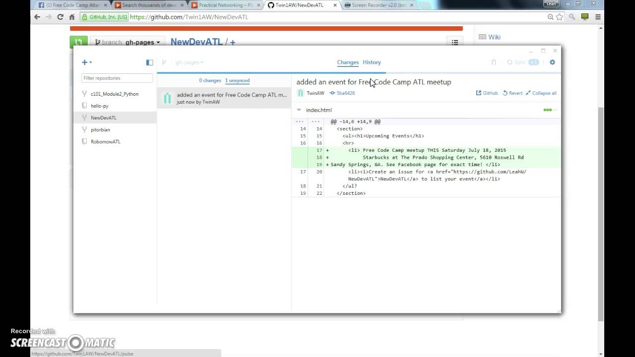 Intro to Contributing on GitHub | Free Code Camp Atlanta - YouTube