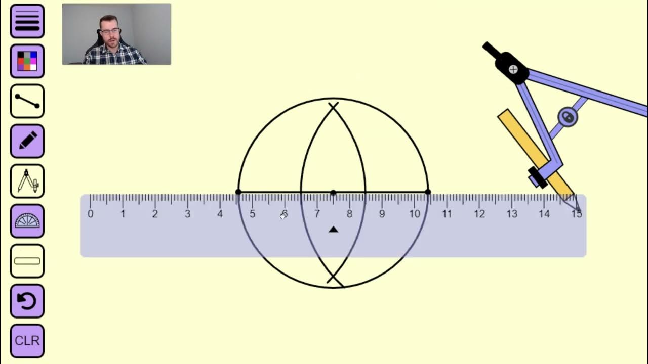 Constructing A Square Inscribed in a Circle with Compass - YouTube