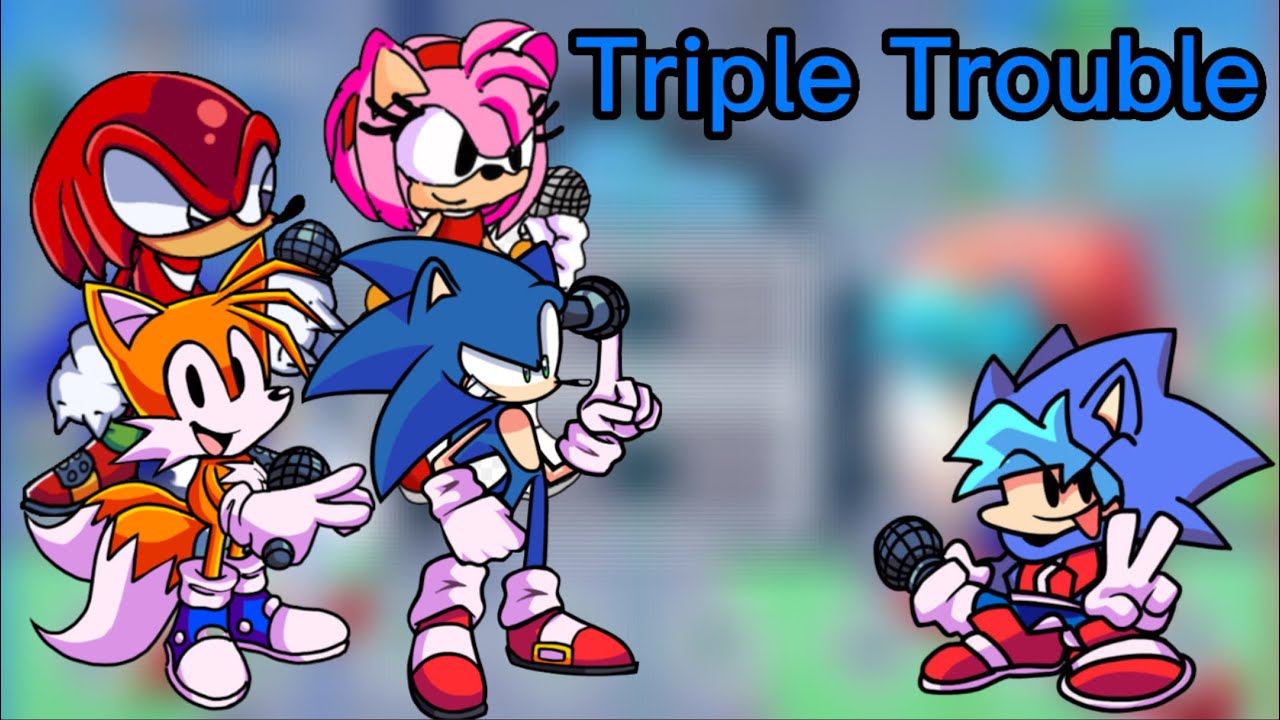 Roblox: funky friday. Triple Trouble but Sonic, Tails, Knuckles and Amy ...