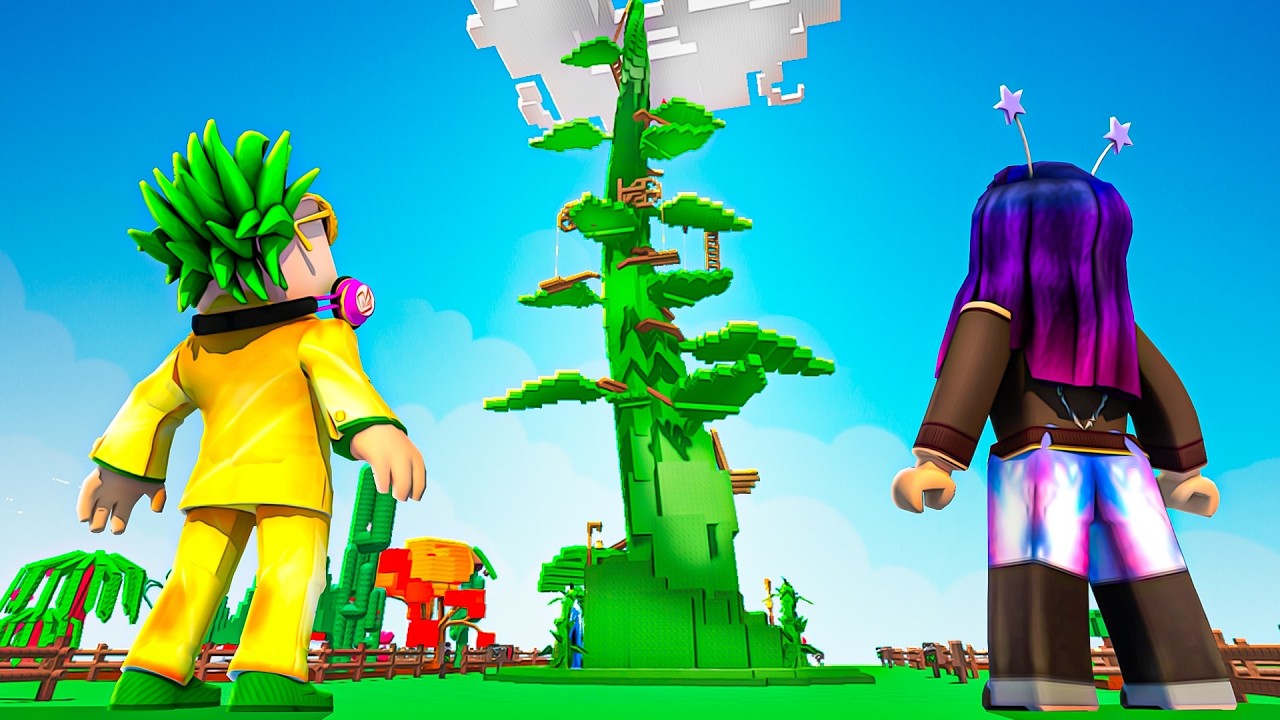 CLIMBING TO THE TOP of the BEANSTALK EVENT in Roblox Grow a Garden ...
