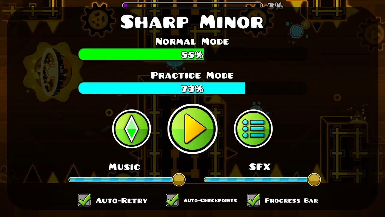 Sharp Minor 55% (GO = 40%)(Geometry Dash) - YouTube