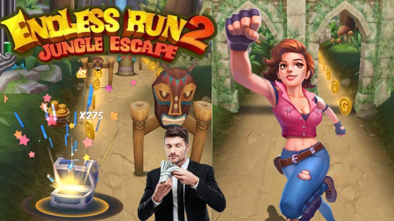 Endless Run: jungle Escape 2 - Gameplay walkthrough part 1 tutorial (android,ios)#game #running ...