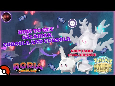 How to get GALARIAN CORSOLA and HOW TO EVOLVE IT TO CURSOLA in Pokemon Brick Bronze | Roria Conquest
