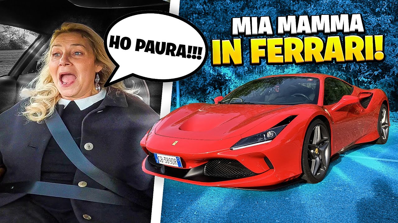 MIA MAMMA REAGISCE ALLA FERRARI F8 TRIBUTO (esilarante😂) - YouTube