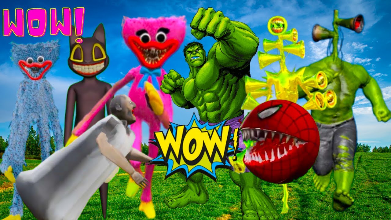 Long Leg Pac Man Carton Cat Kissy Missy Long Leg Cartoon Cat Huggy ...