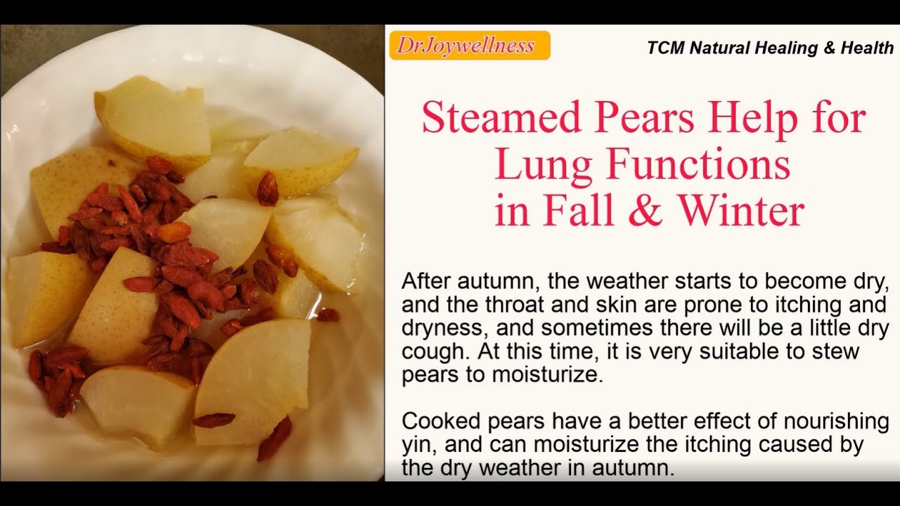 Steamed Pears for cough, dry skin, etc.in traditional Chinese Medicine ...