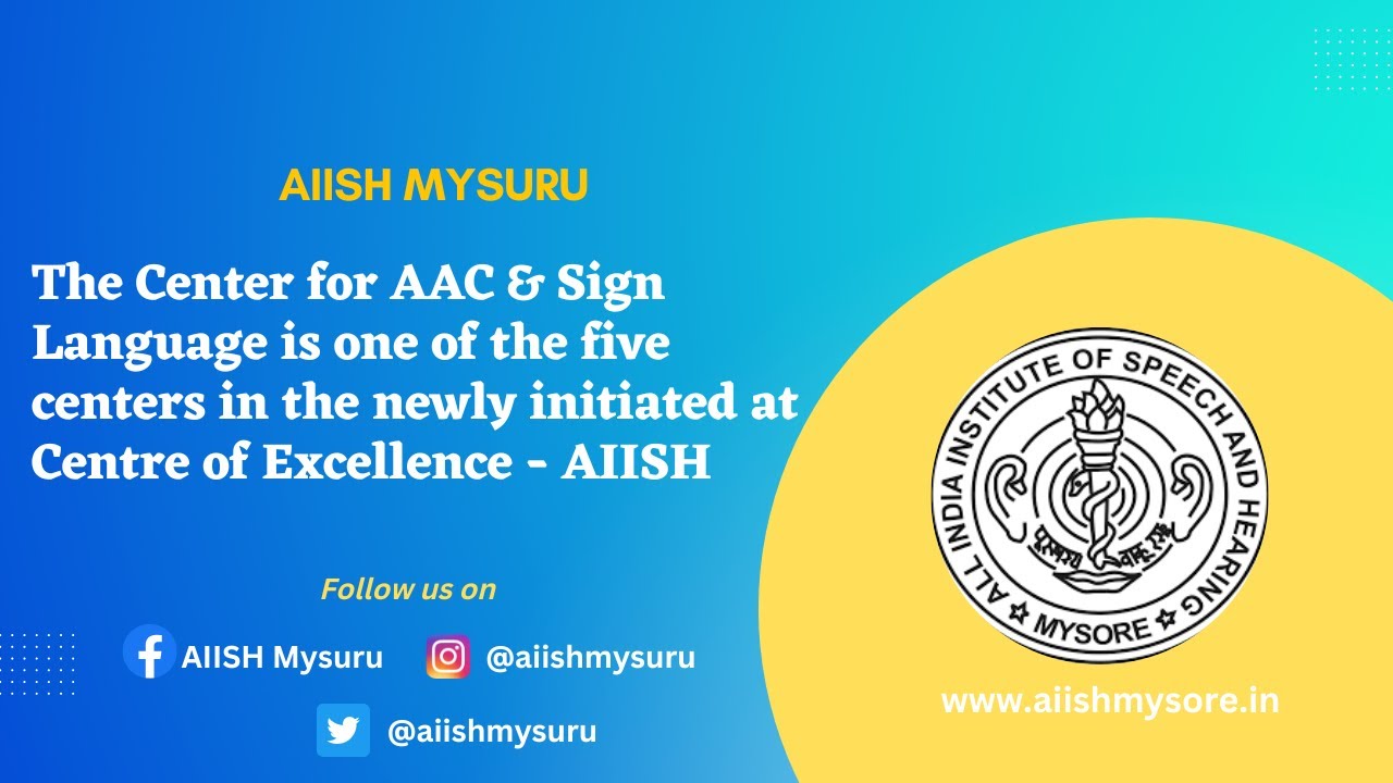 The Centre for AAC & Sign Language is one of the five centers in the ...