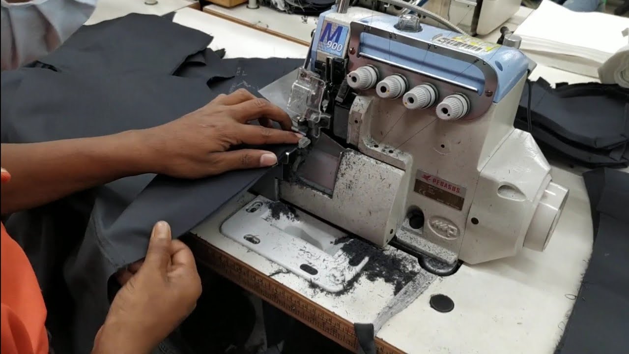 Back yoke join_overlock_Cargo shorts - YouTube