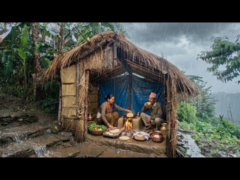 Best Life in A Himalayan Village During the Rainy Day || Very Hard Work || Village Documentary Video