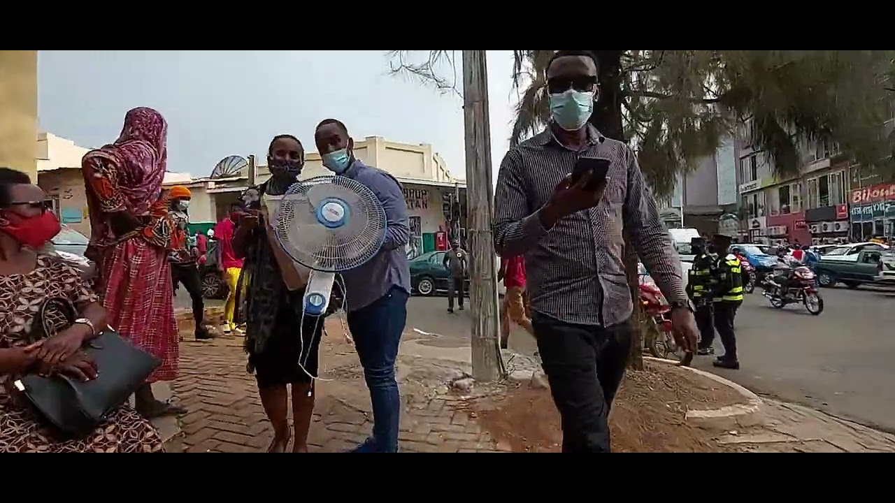 Walking the streets of Kigali downtown market - YouTube