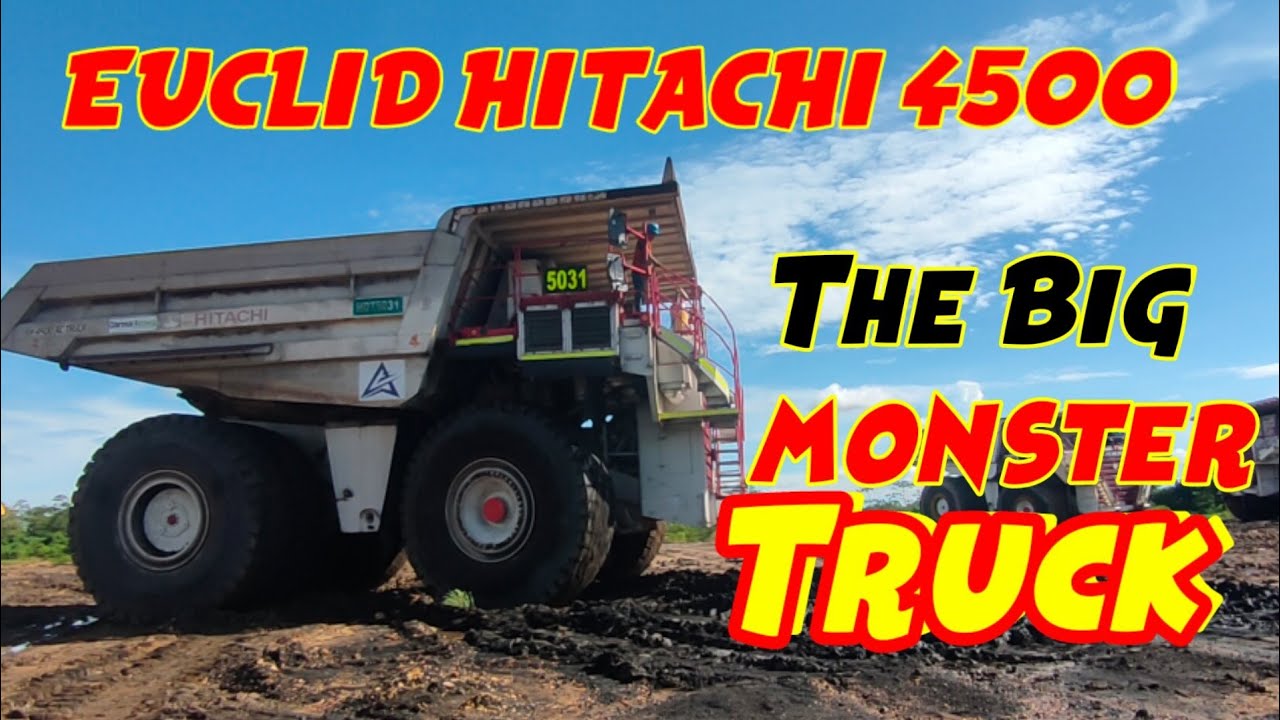 Big Monster Truck EUCLID HITACHI 4500 Dari India - YouTube