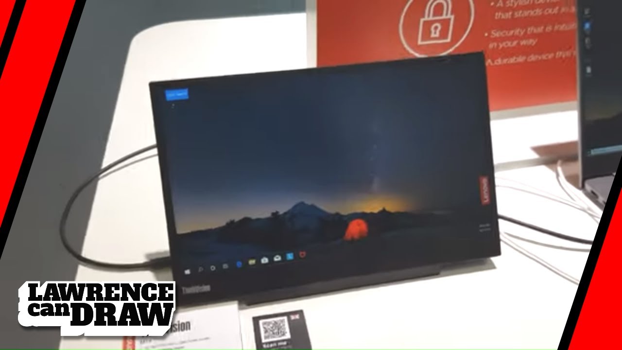 Lenovo ThinkVision M14 portable monitor - YouTube