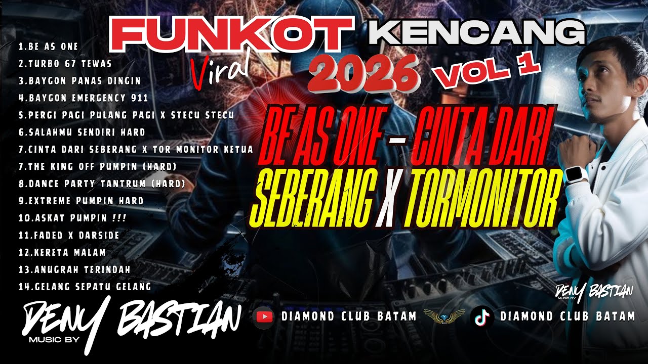 🔥DJ FUNKOT KENCANG VIRAL 2026! FULL BASS BE AS ONE X CINTA DARI ...