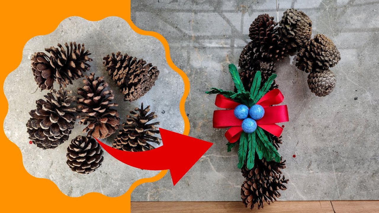 FAÇA VOCÊ MESMO: IDEIA DE ENFEITE DE NATAL COM PINHAS! VEJA COMO FAZER ...