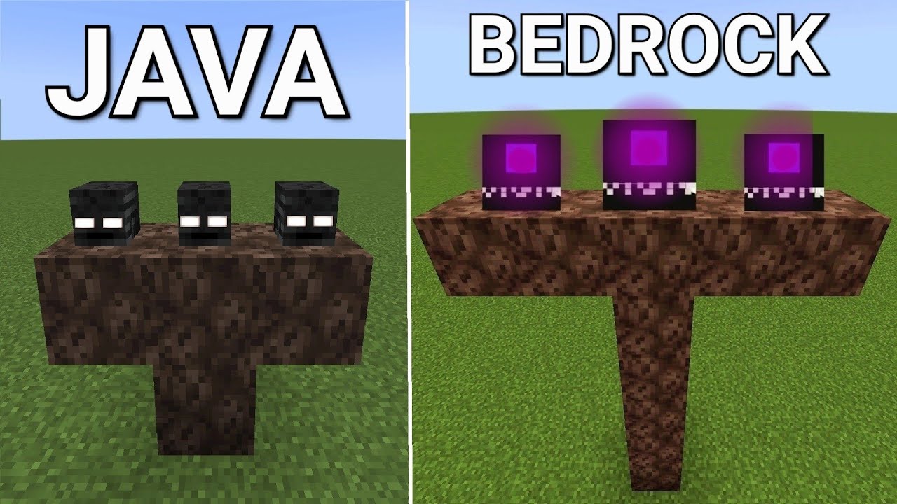 what if you create a JAVA vs BEDROCK wither boss in MINECRAFT - YouTube