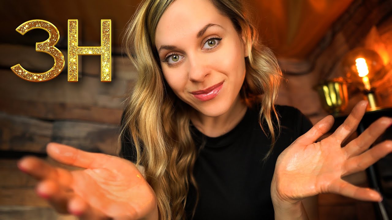 ASMR 3h Full Body massage, SPA, Face Brushing, Oil massage and Rain ...