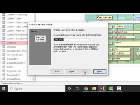 Microsoft Access A to Z: Forms and command buttons - YouTube