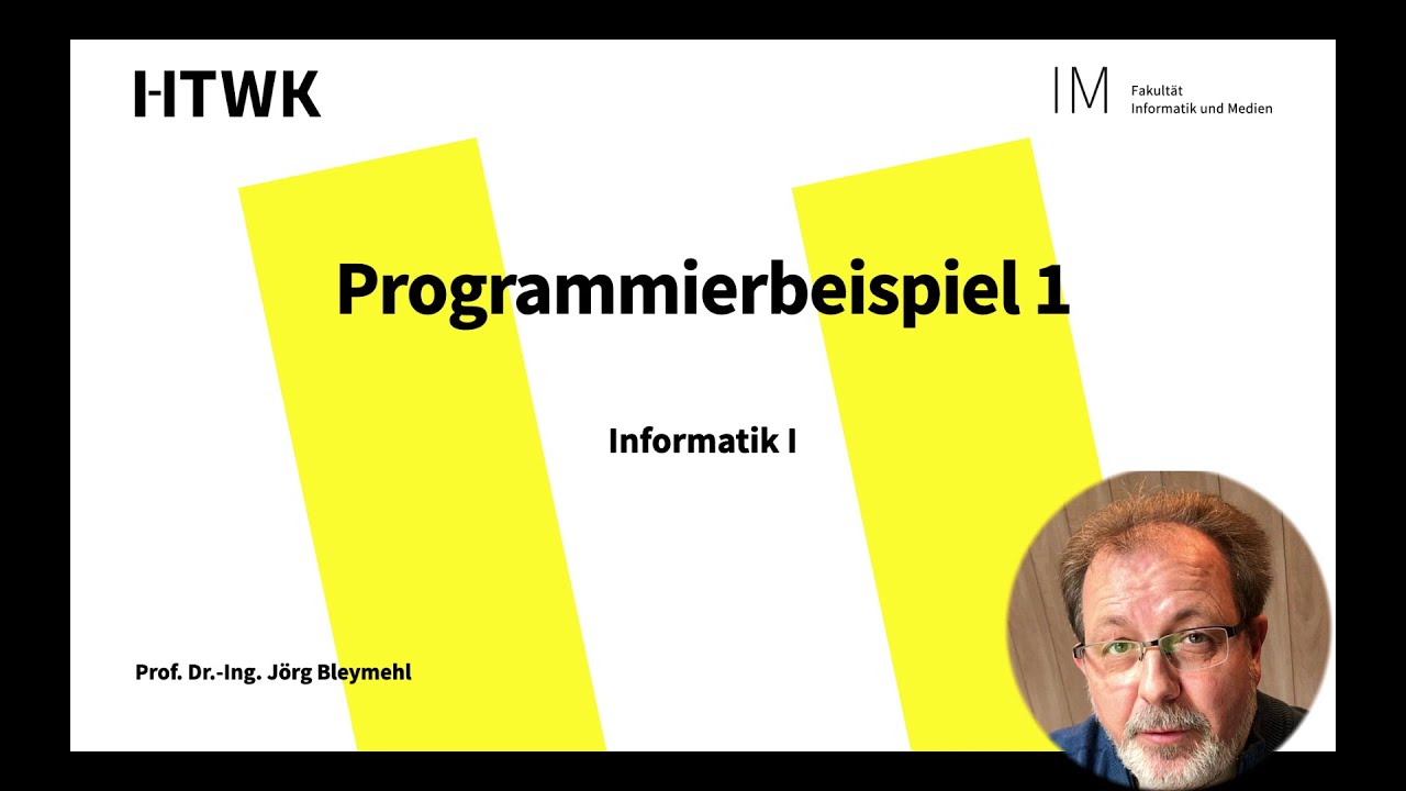8-Informatik I, Programmierbeispiel 1 - YouTube