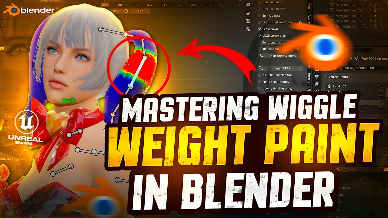 Mastering😱 Weight Paint & Wiggle Physics in Blender 3D - YouTube
