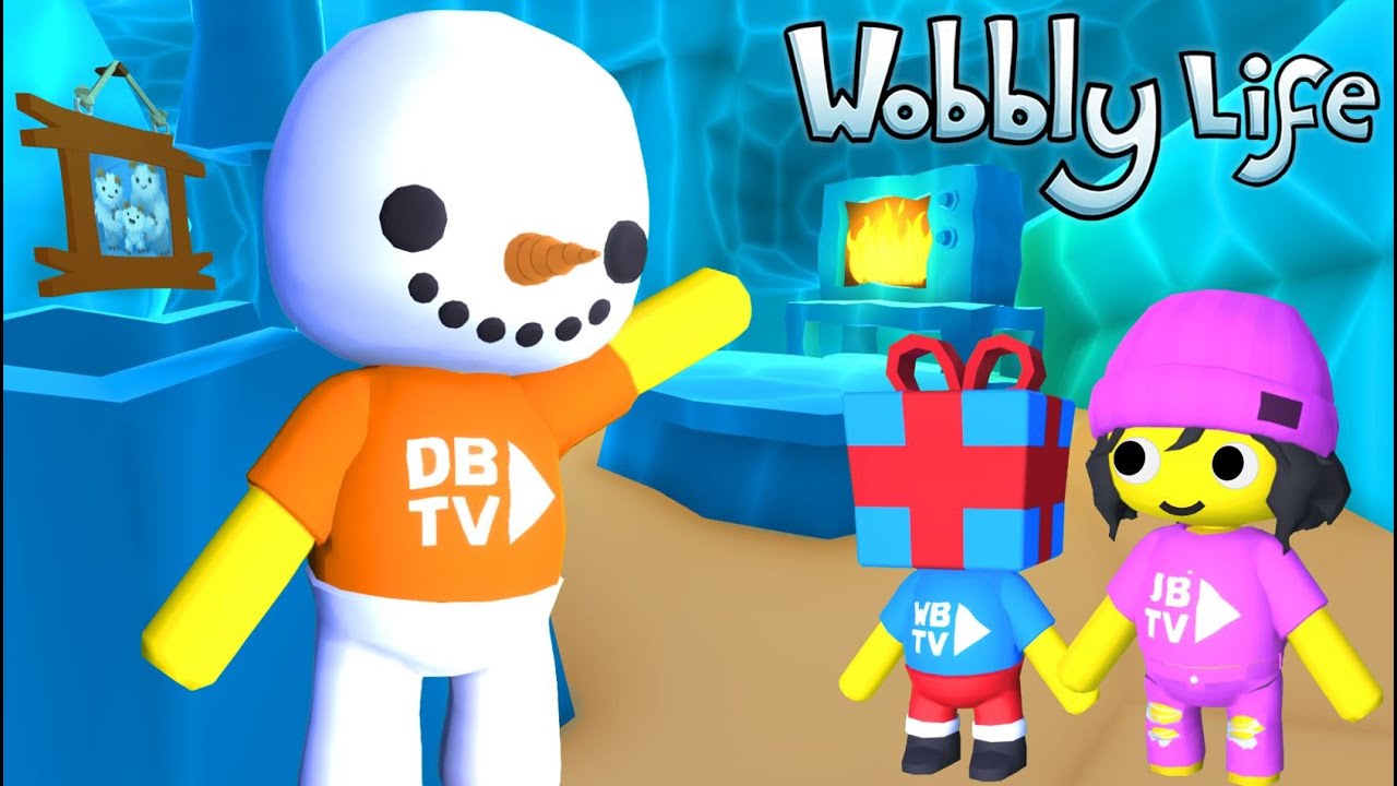 WE RACED VEHICLES DOWN THE ICE TUNNELS IN WOBBLY LIFE CHRISTMAS UPDATE ...