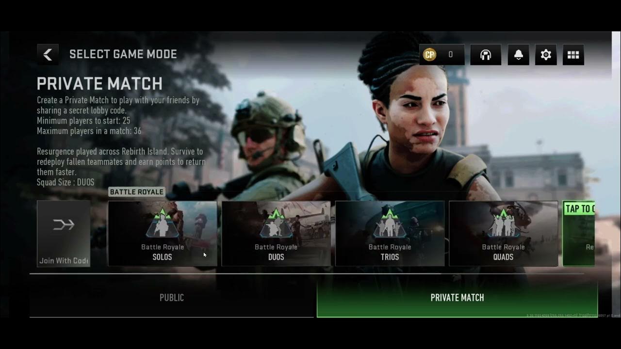 How to Create Private Match in COD Warzone Mobile - Play with Friends - YouTube