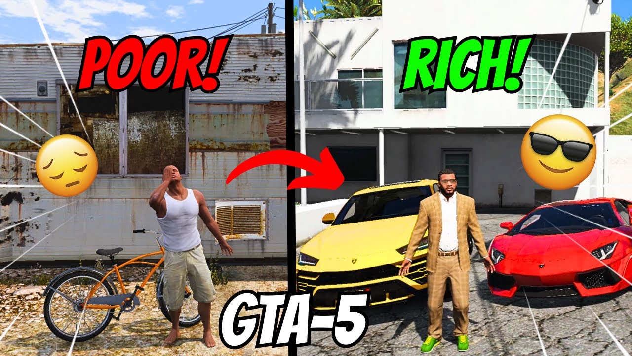 POOR😔 TO RICH🤑 in GTA 5 [PART-1] - YouTube