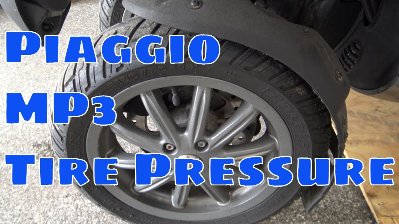 Piaggio MP3 Tire Pressures - YouTube
