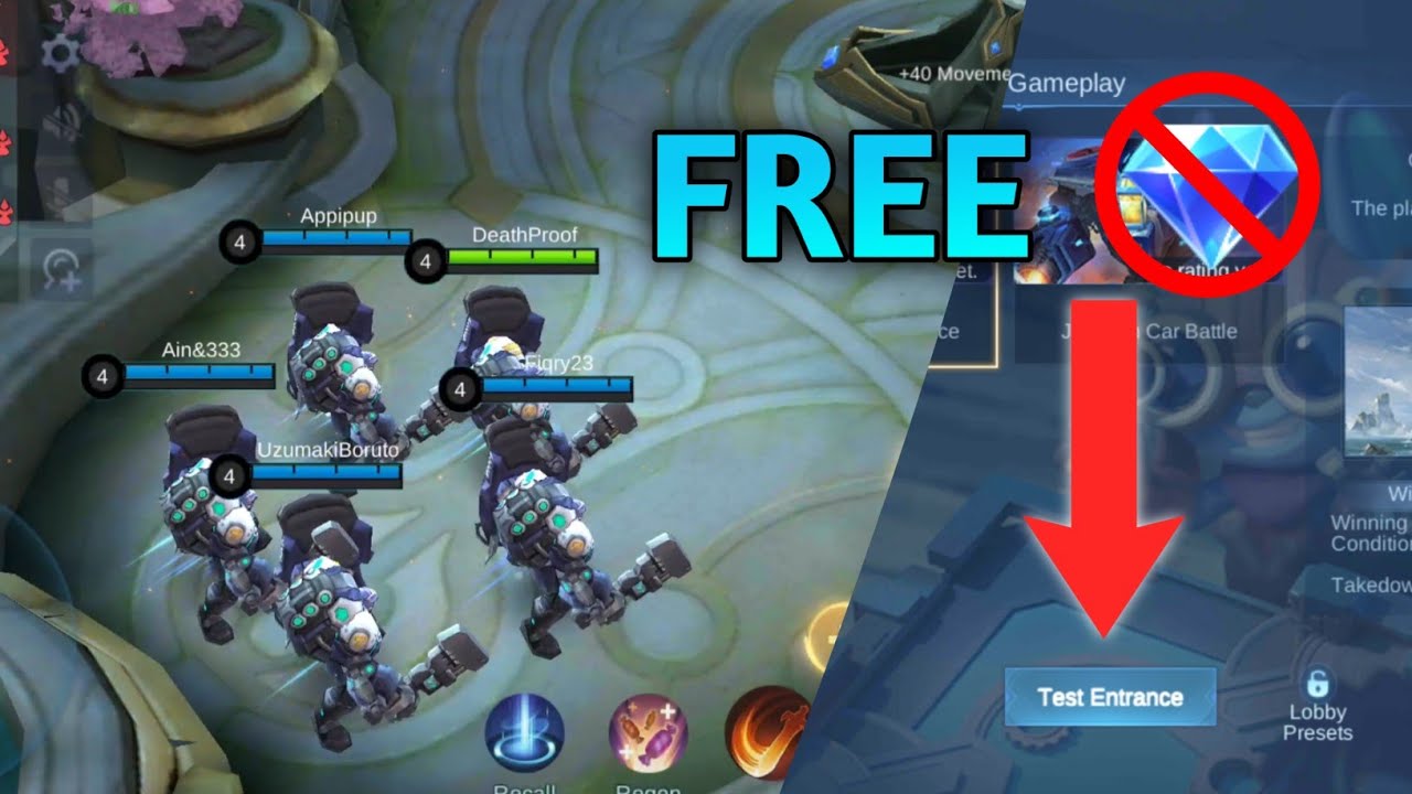 Creation Camp FREE? New feature Test Entrance in MLBB - YouTube