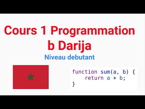 Cours 1 programation b darija pour les debutant - YouTube