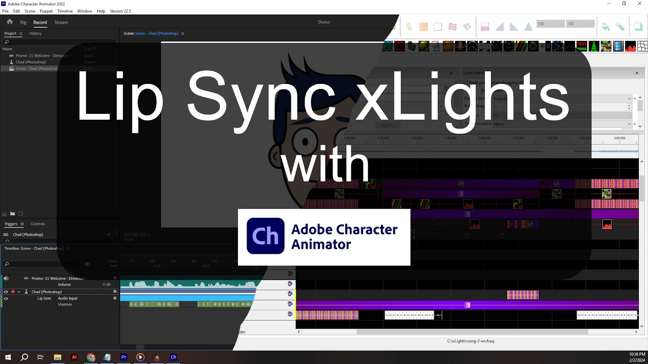 Lip Sync xLights with Adobe Character Animator - YouTube