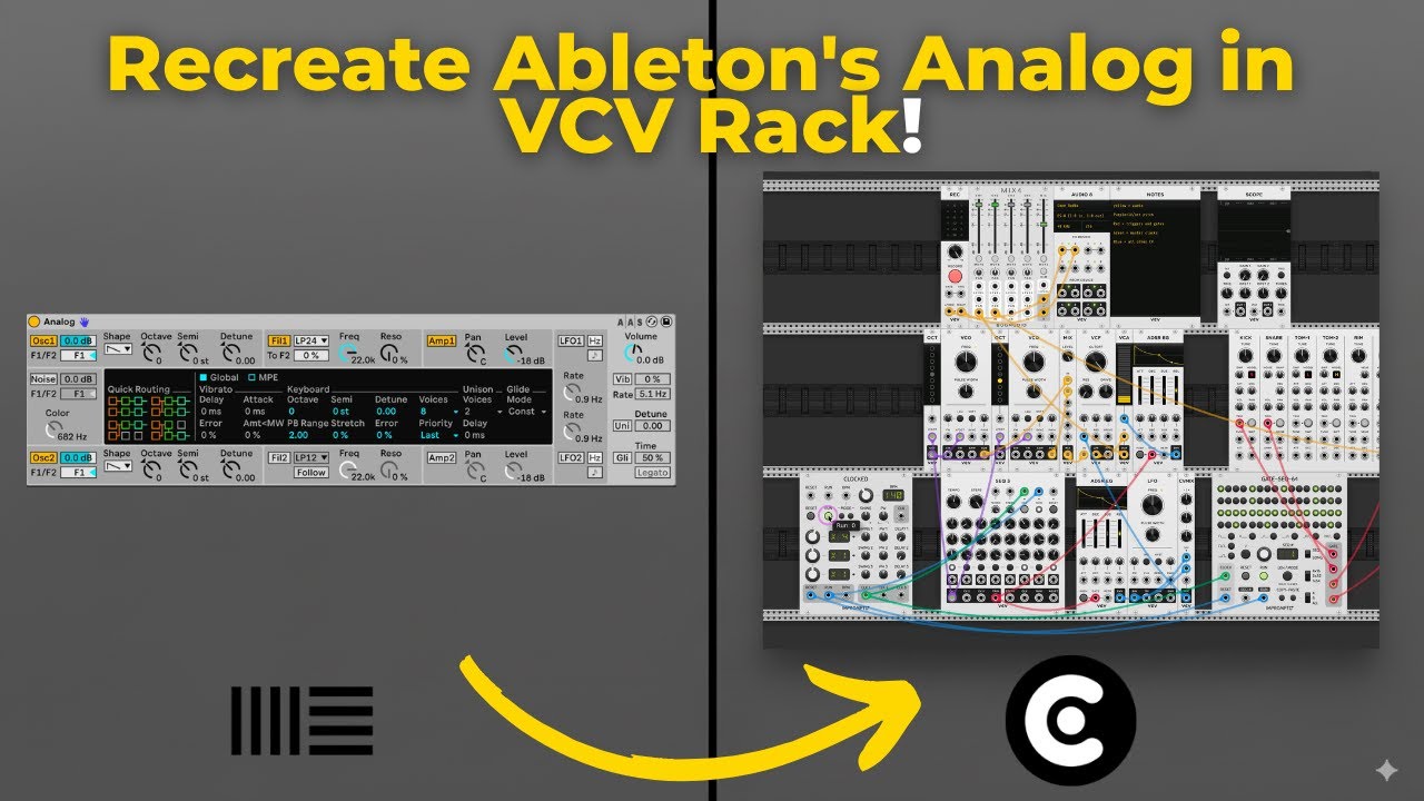 Recreate Ableton's Analog in VCV Rack | Modular Synthesis Tutorial # ...