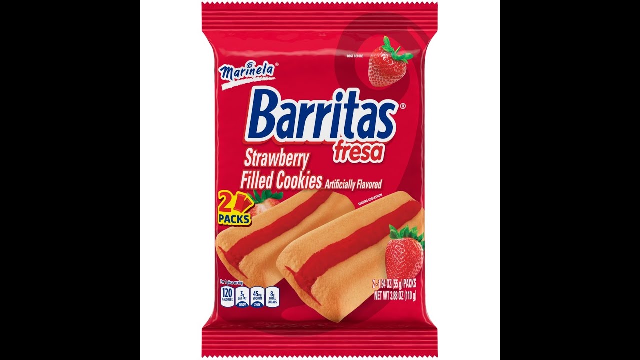Barritas Fresa Strawberry Filled Cookies taste test - YouTube