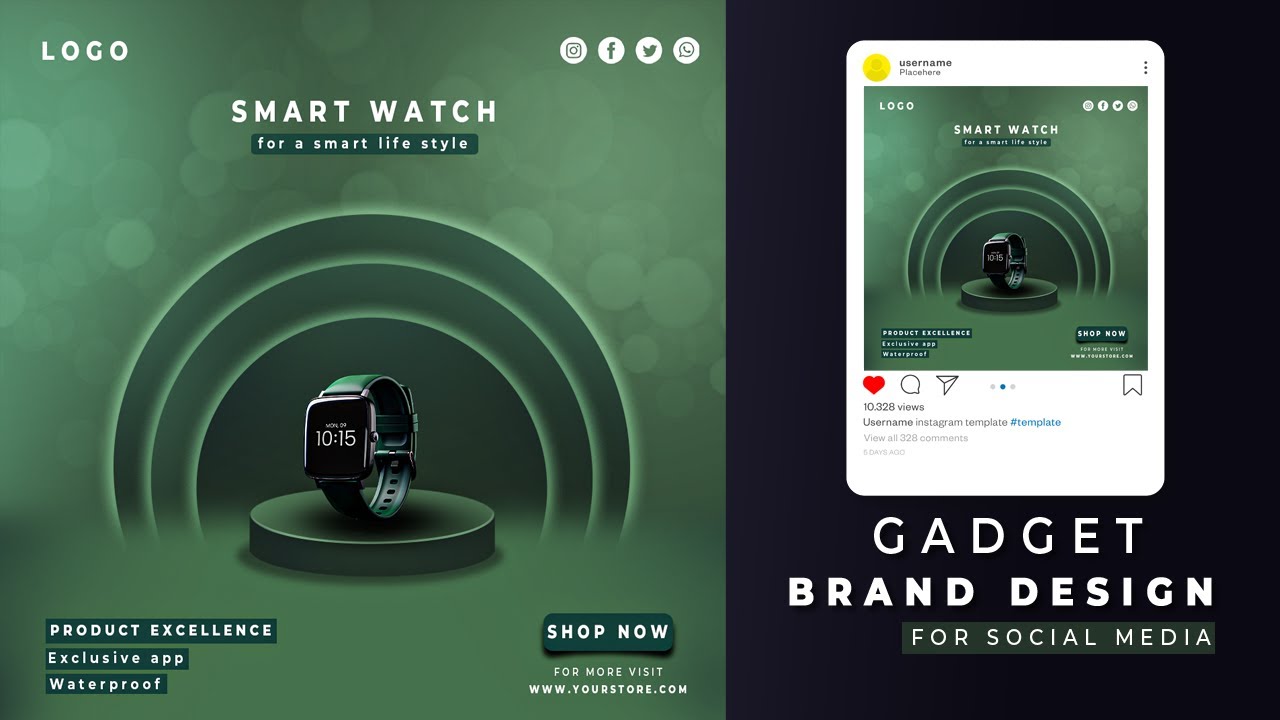 Gadget Brand Identity Post Design | Social Media Post for Gadgets ...