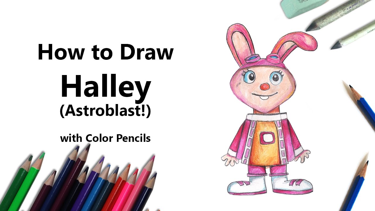 How to Draw Halley from Astroblast! with Color Pencils [Time Lapse ...