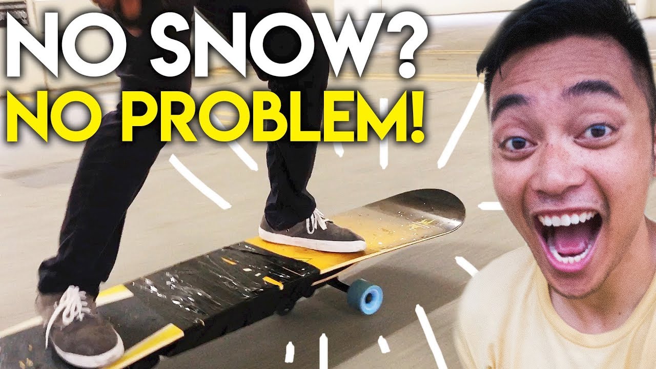 Ridiculous BOOSTED SNOWBOARD for STREETS! (Leiftech Hack) - YouTube