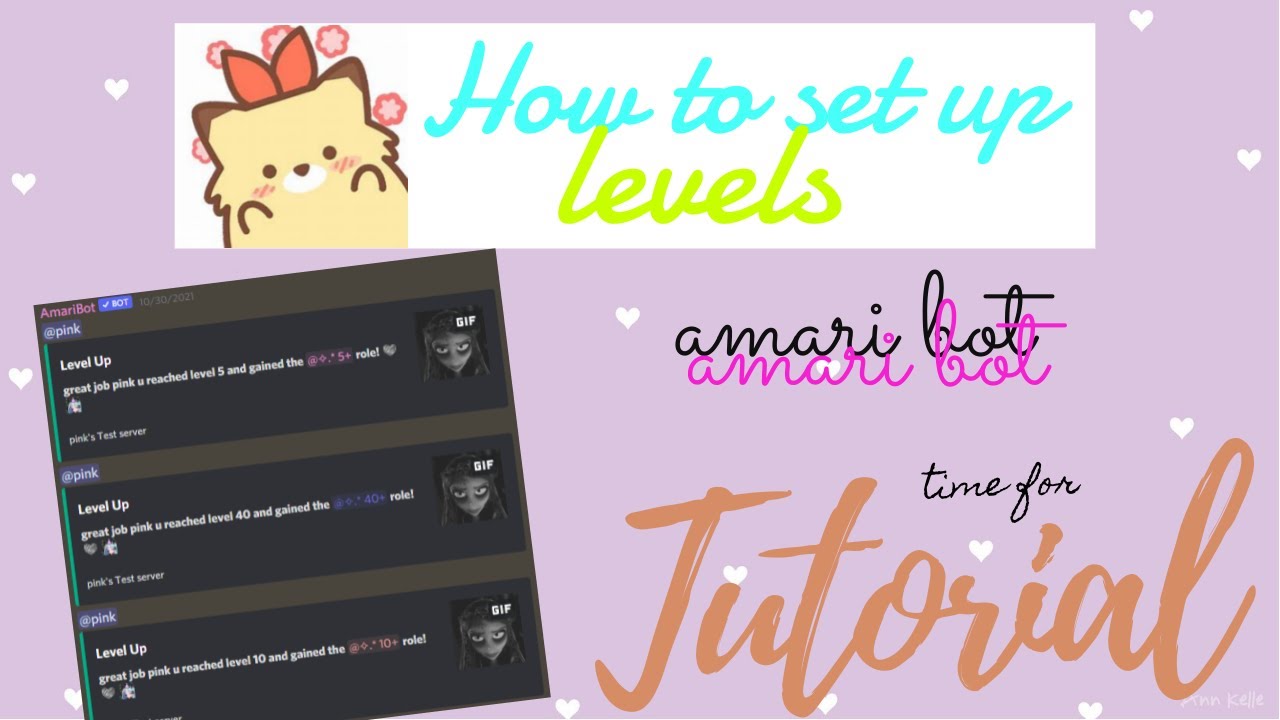How to set up levels with amaribot | pinky | tutorial 🖤⛓ - YouTube